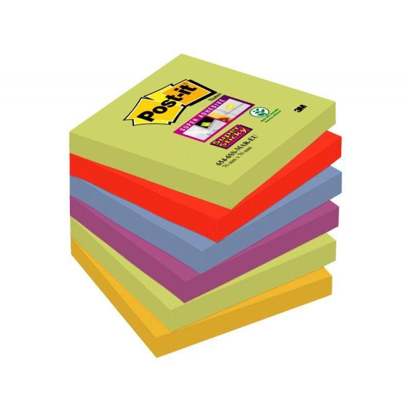 Compra Bloc De Notas Adhesivas Quita Y Pon Post It Super Sticky 76x76